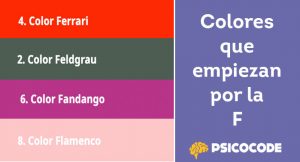 Los 9 colores que empiezan por F más destacados - Psicocode